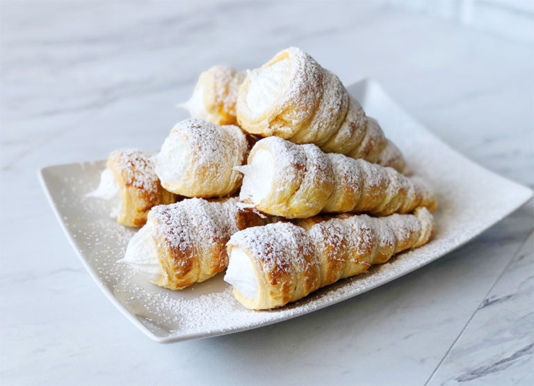 Puff Pastry Cream Horns | Pastry Madness